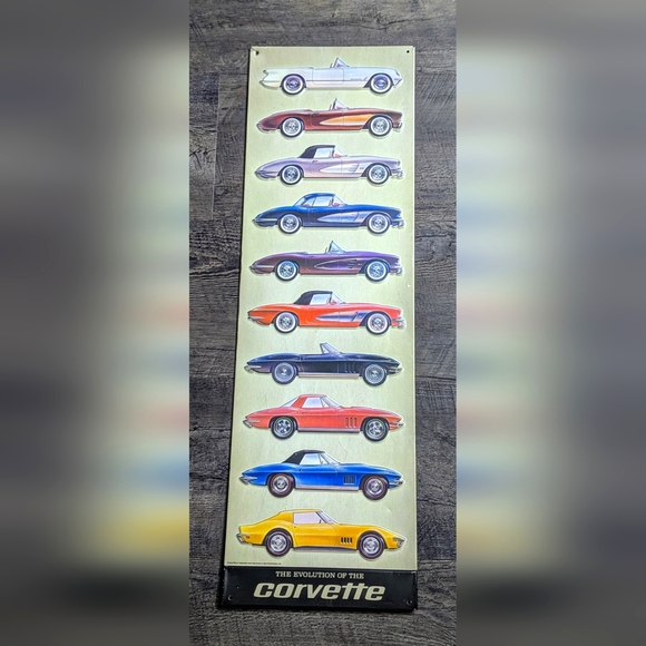 GM | Wall Decor | Gm Classic Evolution Of The Corvette Car General ...